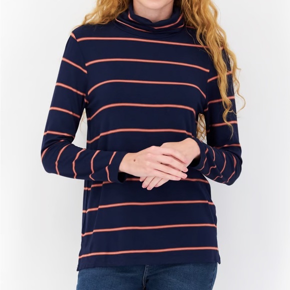 Market & Spruce | Tops | Market Spruce Navy With Pink And Peach Stripes ...